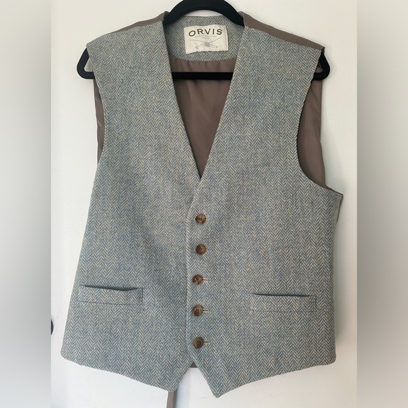 Orvis | Suits & Blazers | Vintage Orvis Harris Tweed Handwoven 0 Pure New Wool Plaid Vest Belted ...